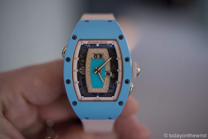Женские часы Richard Mille RM037 Blue Ceramic & Red Gold
